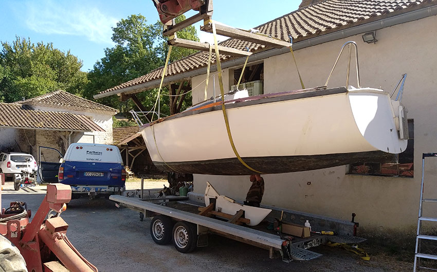 Dépose-repose et réfection de la quille relevable | AP FIRST 18 – Association des Propriétaires ...